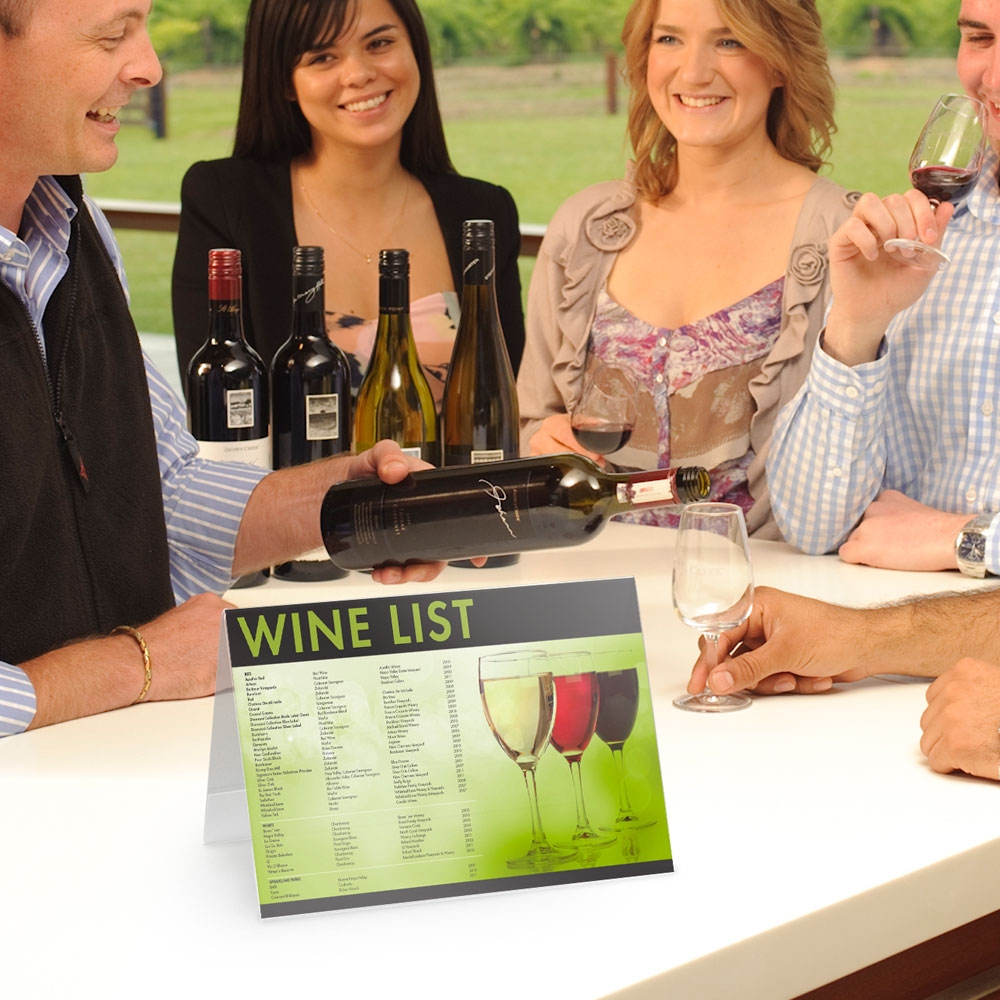 A4 Menu Holders Use a Slide-In Design for Easy Changes!