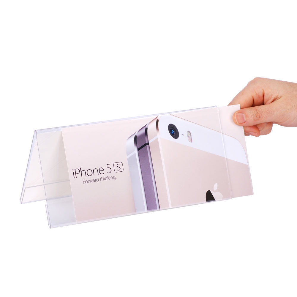 The Plastic Display is Dual-Sided to Easily Be Seen!