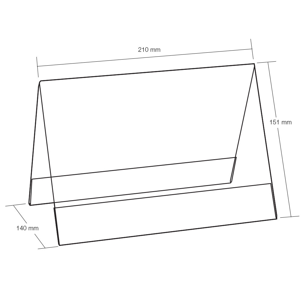 Plastic Displays hold A4 Graphics in Landscape Format!