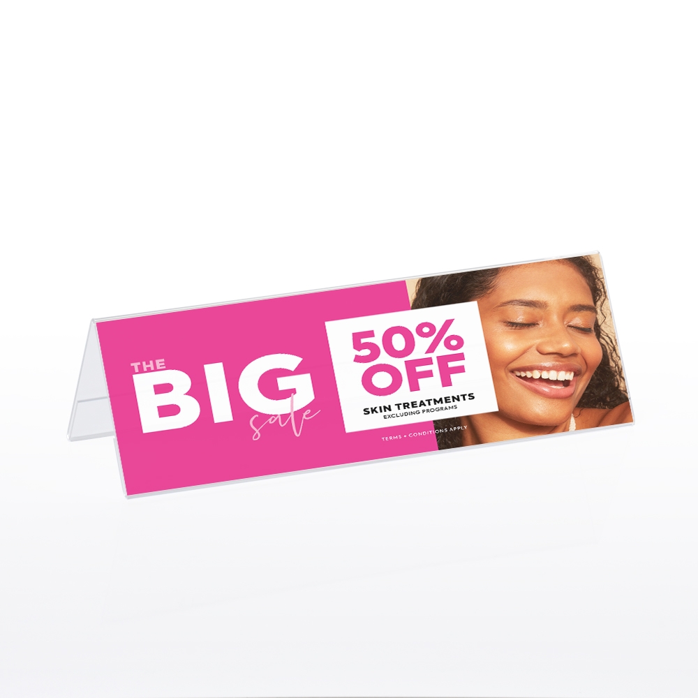 These Acrylic Signs are a Counter-Top Display for Placing Catalogues!