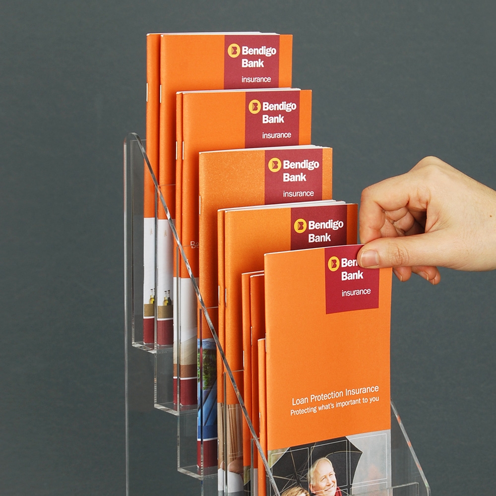 This Brochure Dispenser is Tiered to hold Literature!