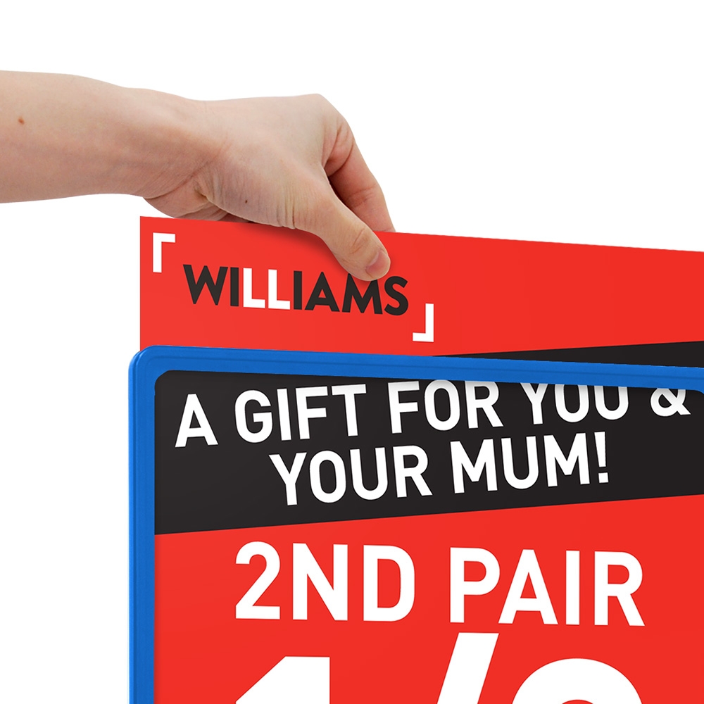 Free Standing POS Sign with A3 Frame for Retail Stores