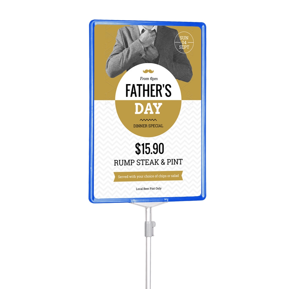 Free Standing POS Sign with A3 Frame for Retail Stores