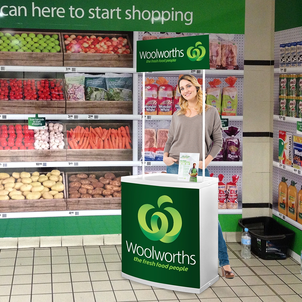 Counter Display has Graphics on Header & Front!