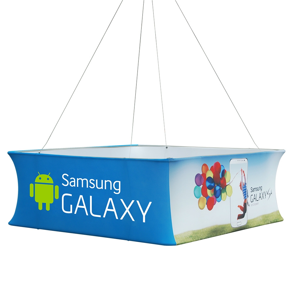 Hanging Fabric Banners – 12ft Rectangle w/ Custom Print