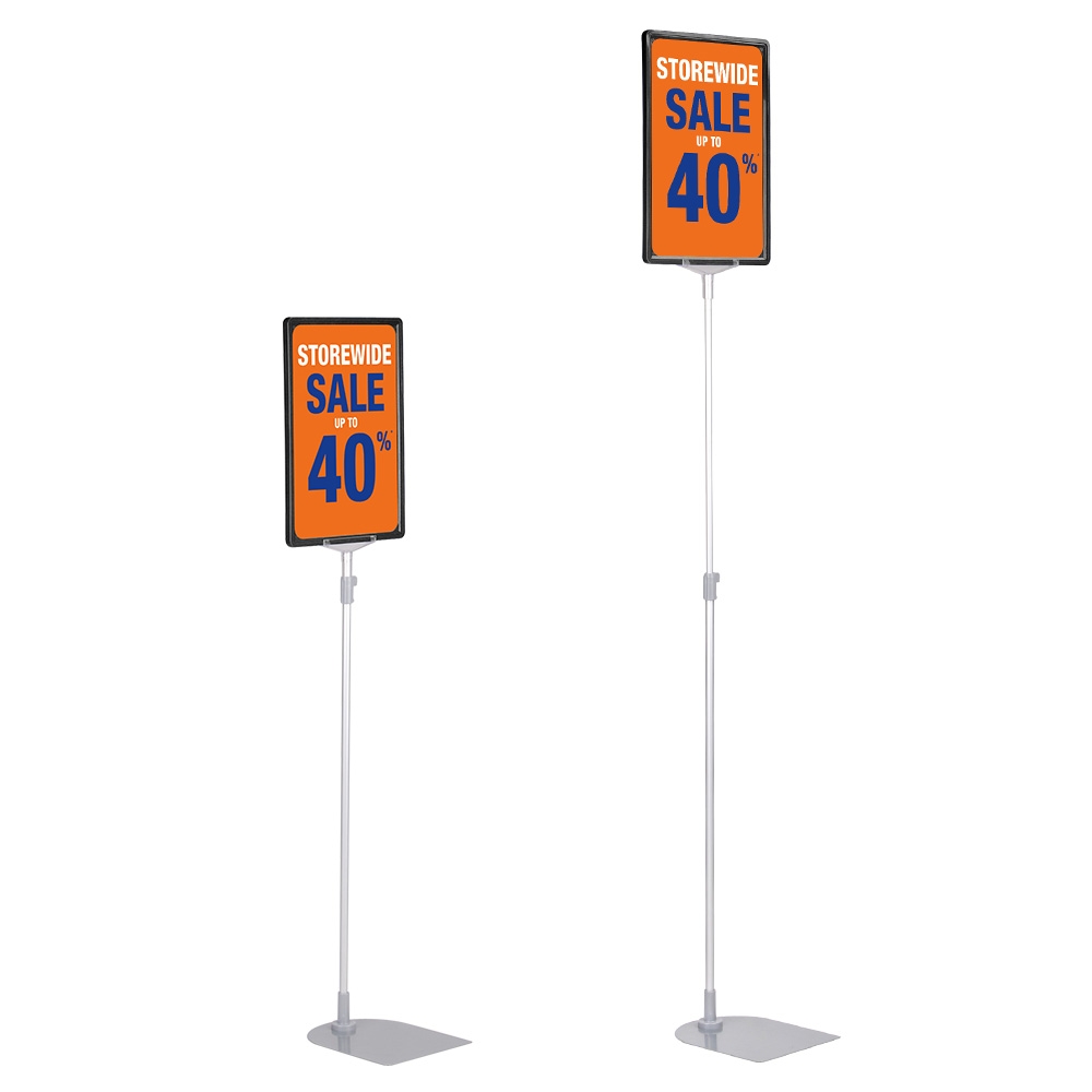Showcard Stand A4 Frame with Adjustable Pole Height