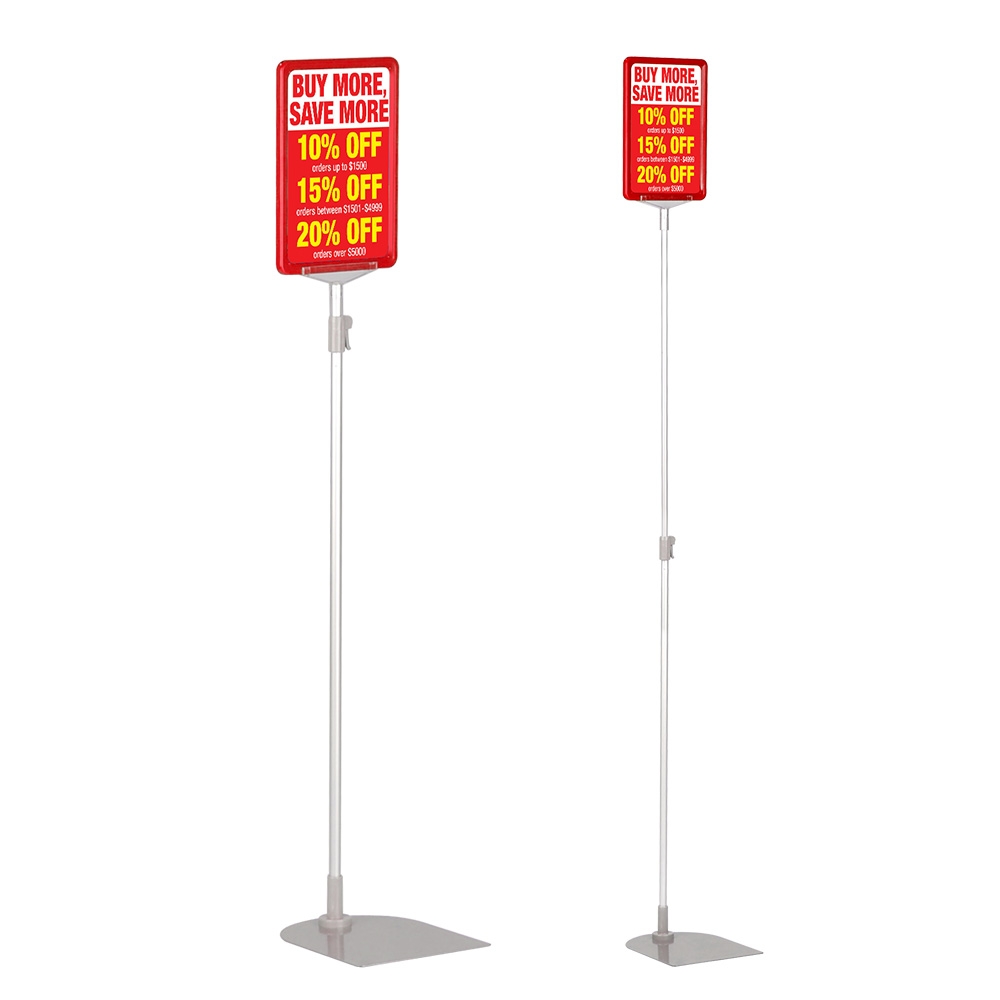 Dual-Sided Poster Stand in A5 with Adjustable Height