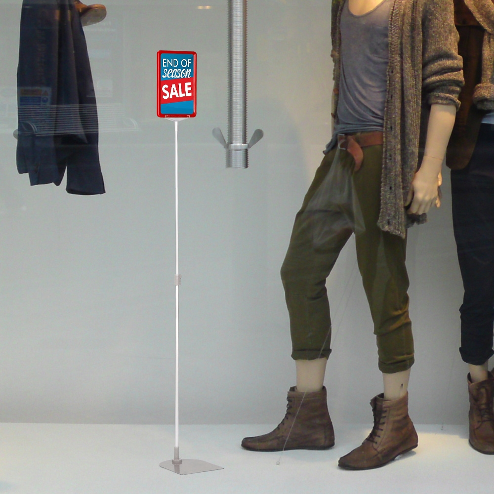 Dual-Sided Poster Stand in A5 with Adjustable Height