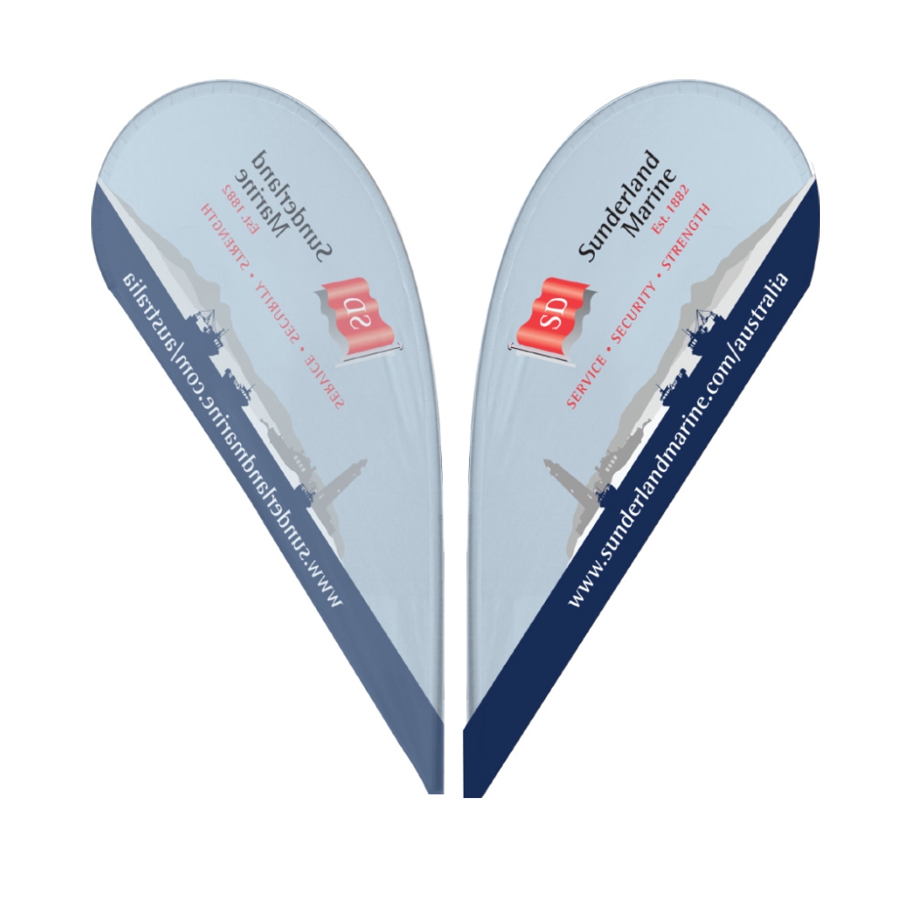 2.6m Tear Drop Flags ¦ Slimline Warehouse