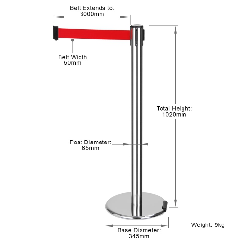 Barrier Pole ¦ Slimline Warehouse