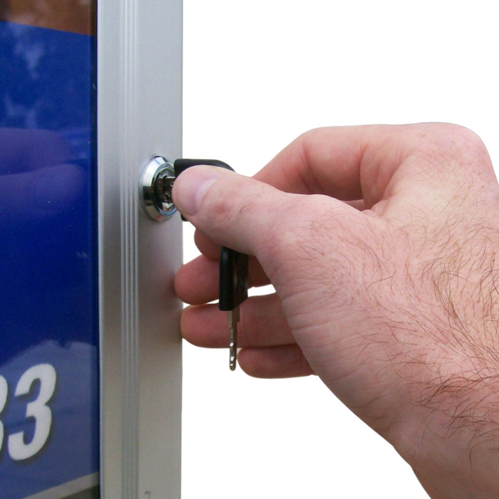 Lockable Sign Frame - A3, Poster Cabinets, Retail Poster Frames