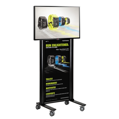 LED Screen Stand – 32" to 60" w/ Printed Graphic Poster