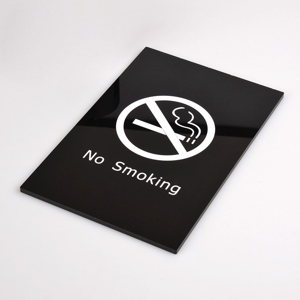 "No Smoking" Acrylic Stanchion Sign – Ships Same Day!