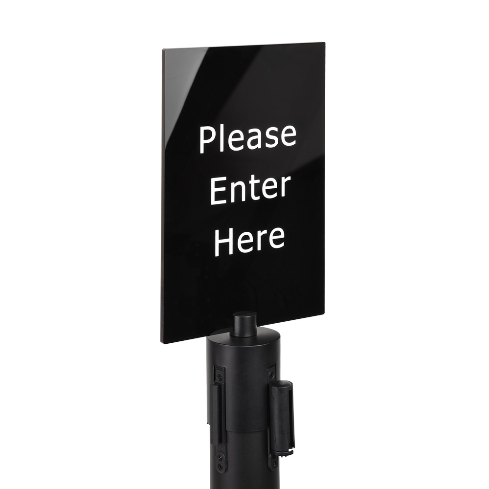 "Please Enter Here" Stanchion Sign – Ships Same Day!