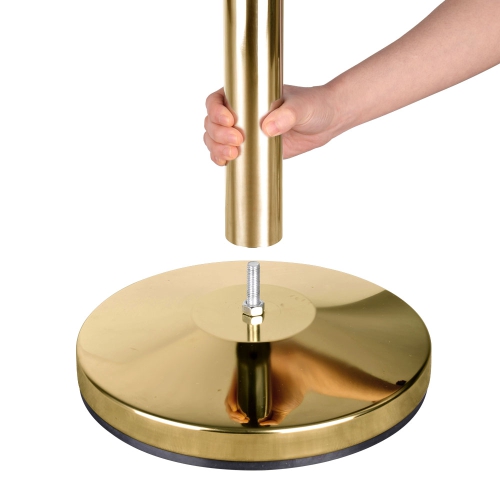 Stanchion Post with Gold Finish ¦ Slimline Warehouse