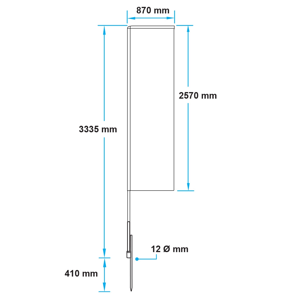 Freestanding Flag – 3.1m Full Colour Graphics – 2-Sided