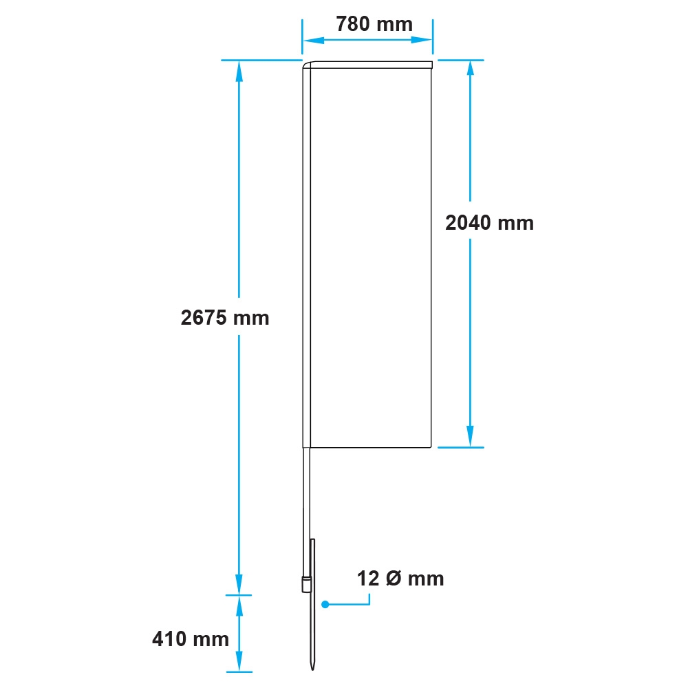 Custom Festival Flags – 2.4m Full Colour - Rectangle