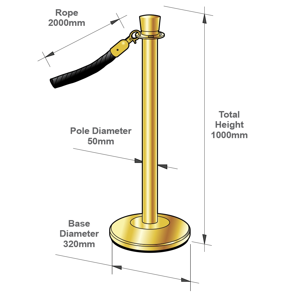 Stanchion Rope Set ¦ Slimline Warehouse