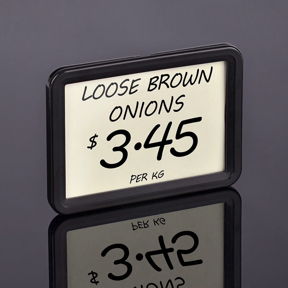 A7 Black Pricing Sign 10 Pack with Protective Lens