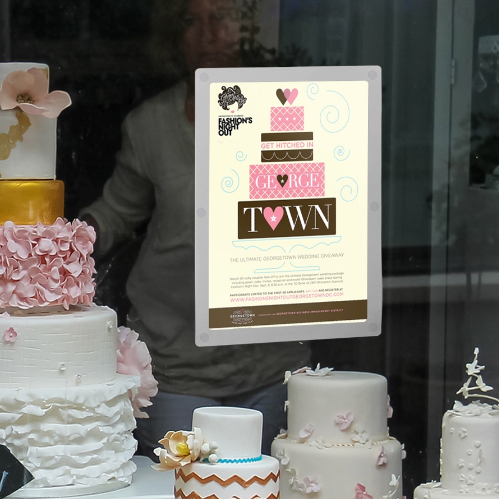 Self Cling Window Poster Holder