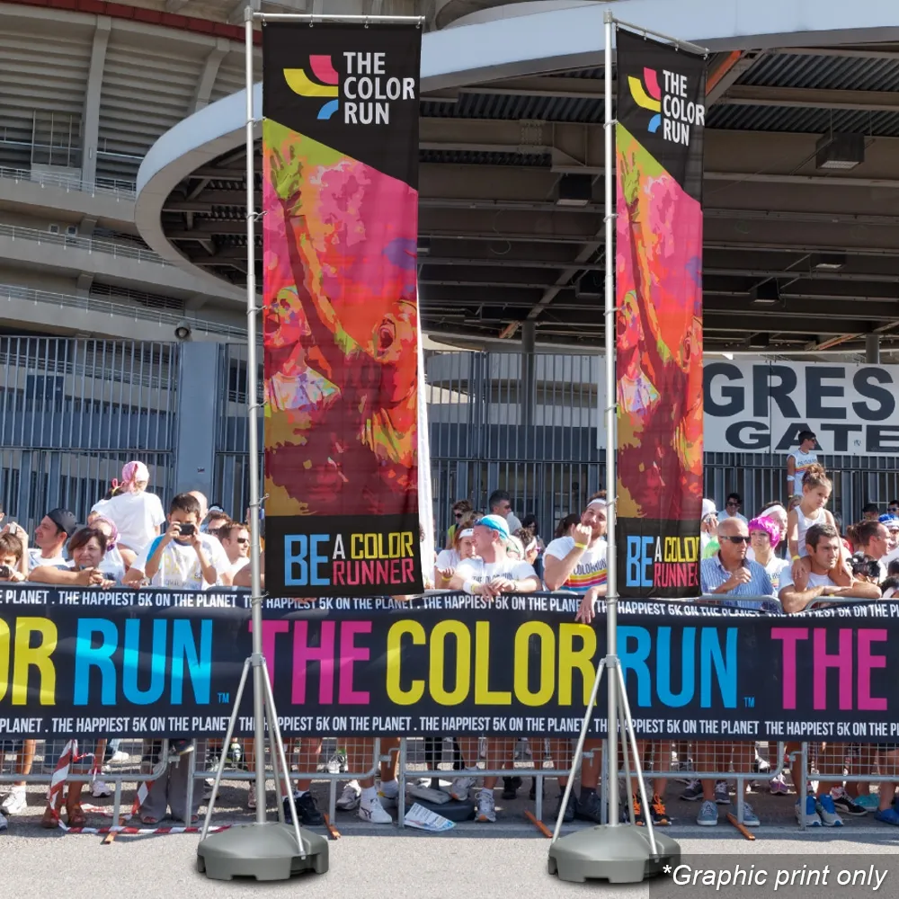 Custom Printed 800 x 2810mm Rectangle Flag – Full Colour