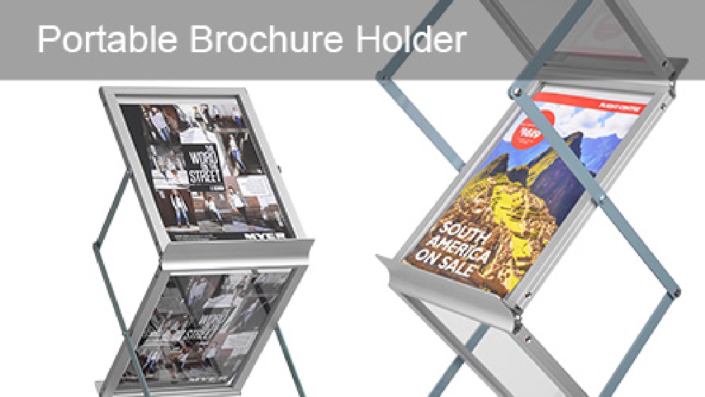 Premium Portable Brochure Holder Display Stand