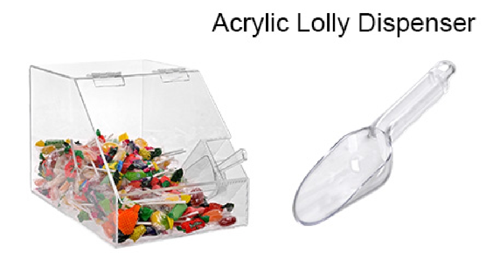Acrylic Lolly Dispenser - 5oz Scoop Included! ¦ Slimline Warehouse