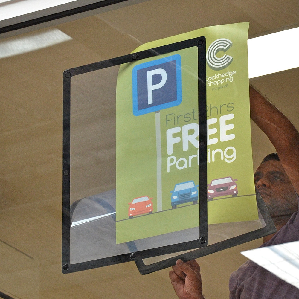 A2 Self Adhesive Sign Holders- Same Day Despatch ¦ Slimline Warehouse