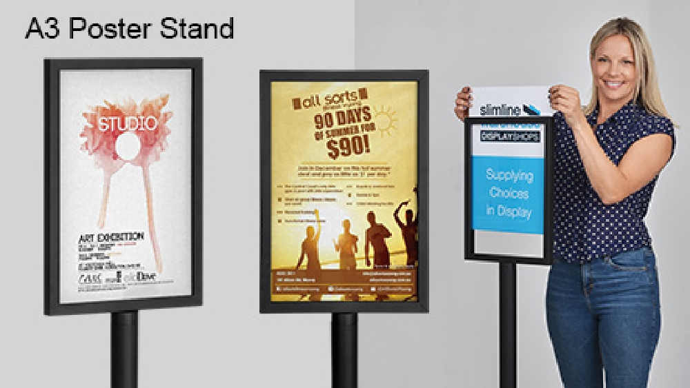 A3 Floor Standing Poster Display - Ships Same Day ¦ Slimline Warehouse