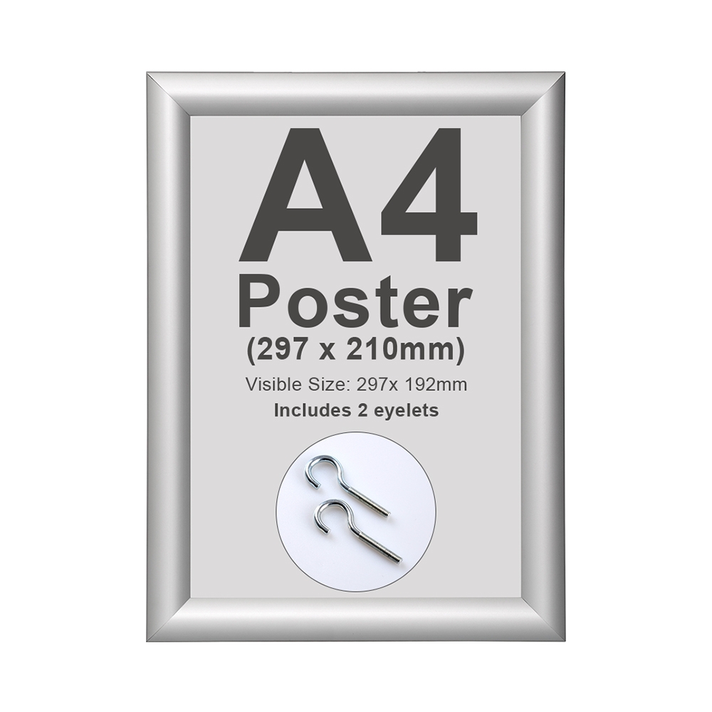 Clip Frame / Sign Frames: A4, Double Sided Portrait Display. We Deliver ...