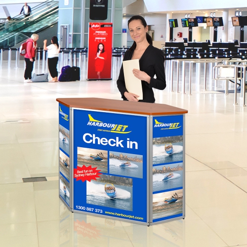 Promotional Counter Table - Custom Graphics ¦ Slimline Warehouse