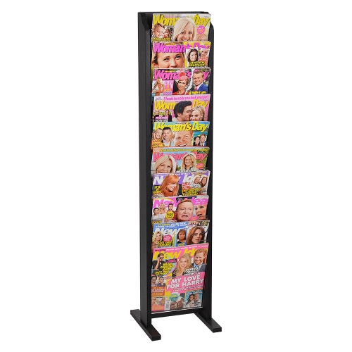 A4 Timber Magazine Rack - Wall or Floor Standing ¦ Slimline Warehouse