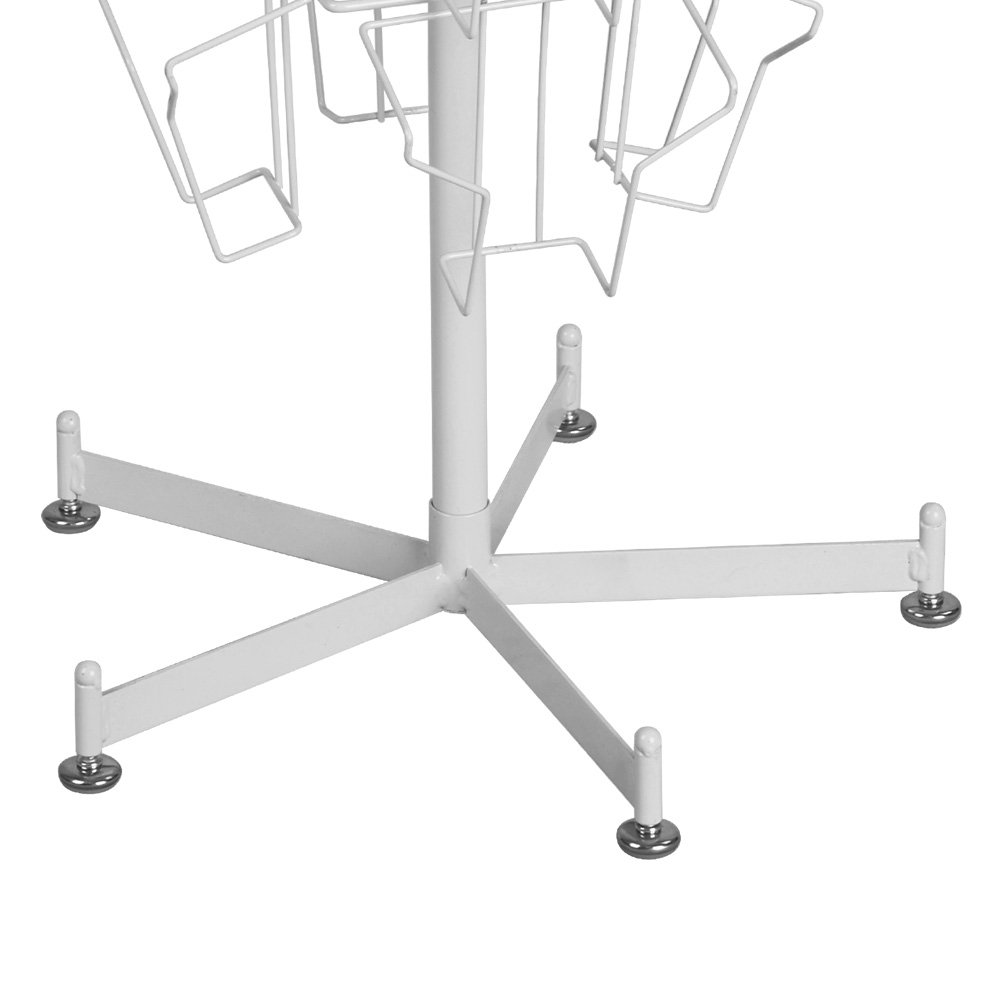 Greeting Card Spinner Rack - 40 Pockets - White Wire