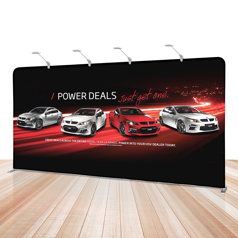 Printed Backdrops – Custom 2.1 x 3.8m Kit w/ LED Lights