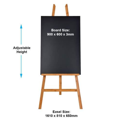 600 x 900mm Blackboard with Easel - Ships Same Day ¦ Slimline Warehouse