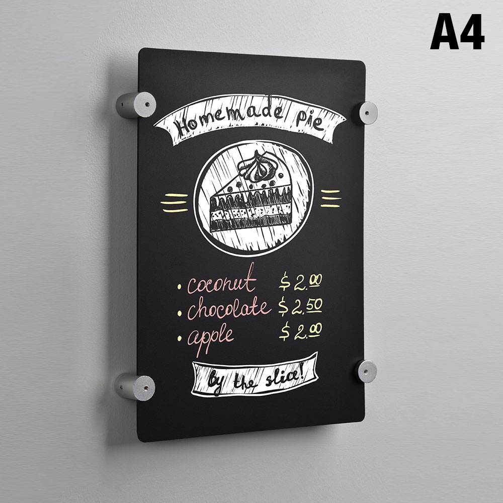 A4 Chalkboard - w/ Wall Standoffs - Ships Today ¦ Slimline Warehouse
