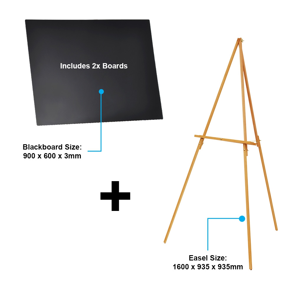 600x900mm Blackboard with Stand - Ships Same Day ¦ Slimline Warehouse