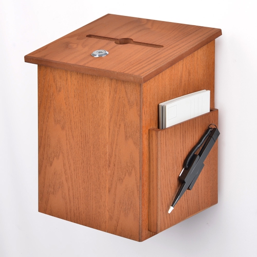 Wooden Ballot Box with Lock - Oak - Ships Today! ¦ Slimline Warehouse