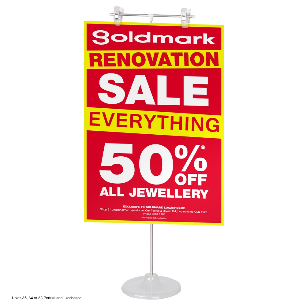 These Price Stands Holds Various Graphics up to A3 Size!