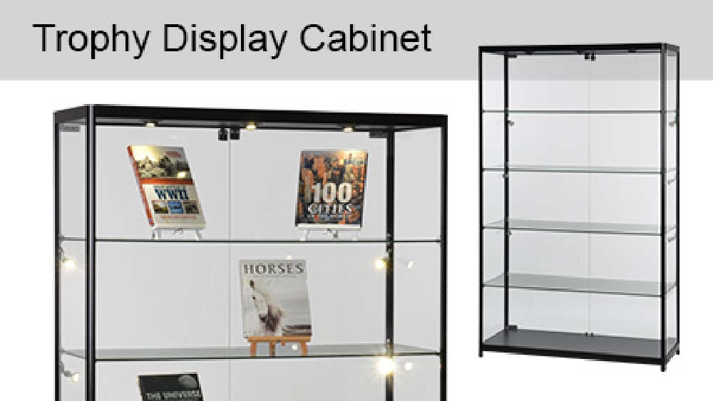 2m Trophy Display Cabinet - 5 Tier - Locking ¦ Slimline Warehouse