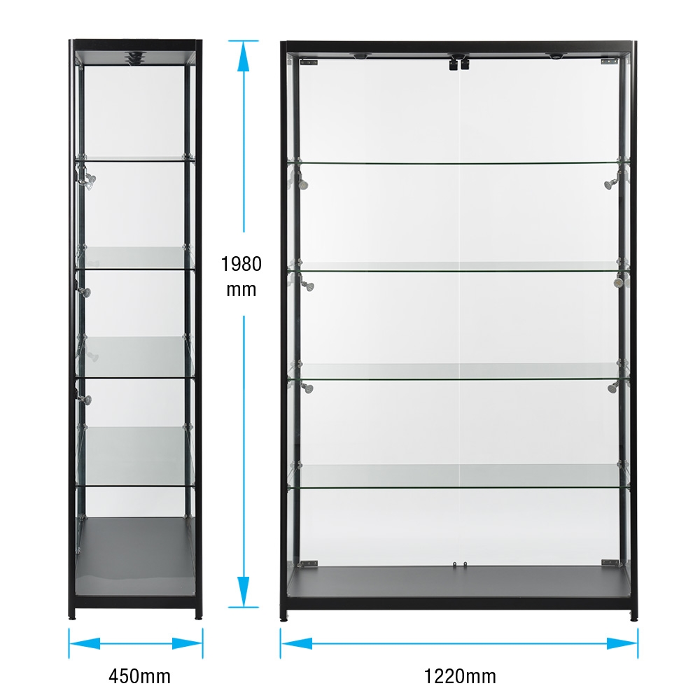 2m Trophy Display Cabinet - 5 Tier - Locking ¦ Slimline Warehouse