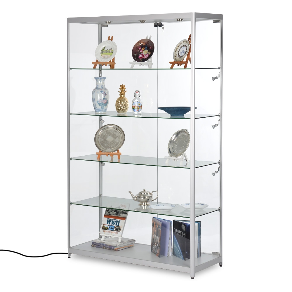 L Shaped Store Counter - Modular Glass Retail Counters - Locking