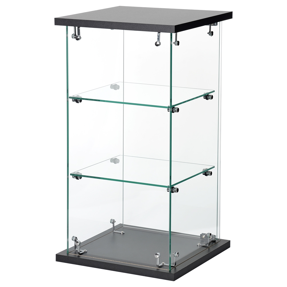 Table Top Glass Display - Lockable w/ 3 Tiers - Ships Same Day