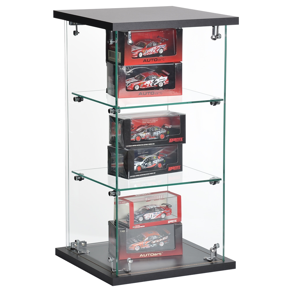 Table Top Glass Display - Lockable w/ 3 Tiers - Ships Same Day