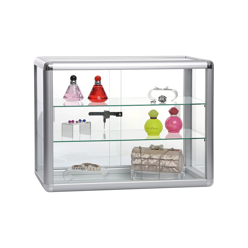 Glass Counter Top Display - Locking w/ 3 Tiers - Ships Same Day!