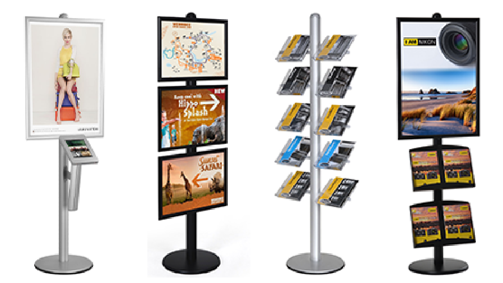 Poster Stand with A2 Clip Frame Poster Holder. Modular Display System