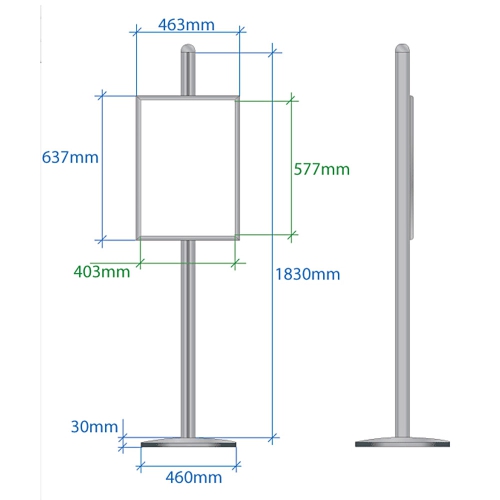 Poster Stand with A2 Clip Frame Poster Holder. Modular Display System
