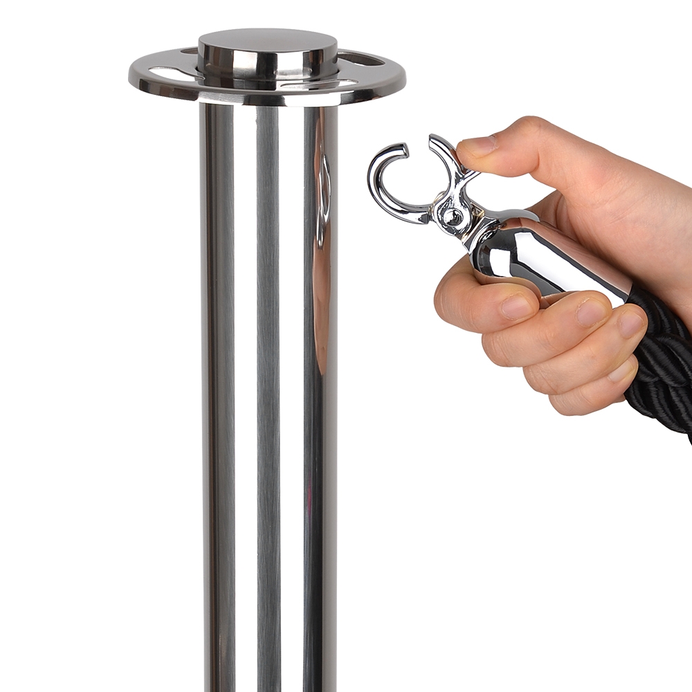 Stanchion Rope Barrier Post - Polished Stainless. Buy Online NOW