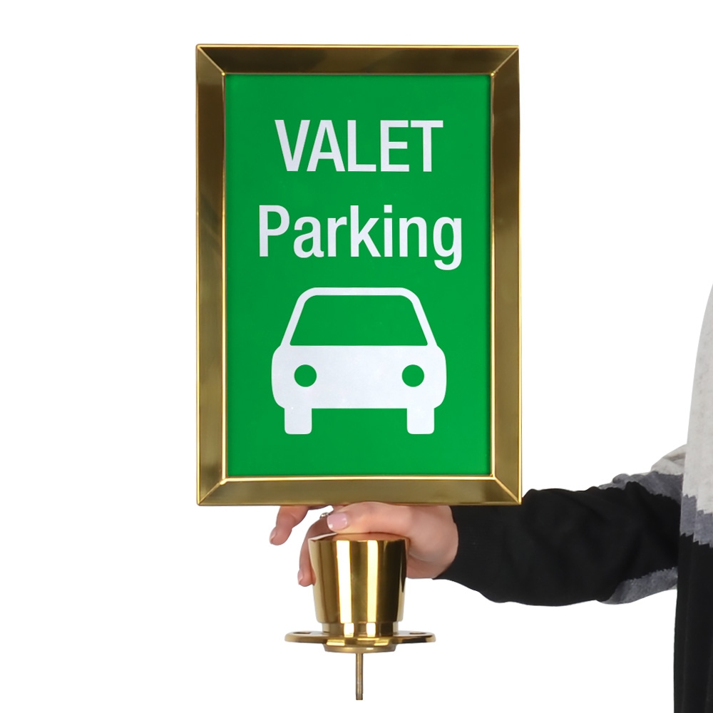 Gold Poster Frame for Q-Line Rope Queue Poles. Buy Online