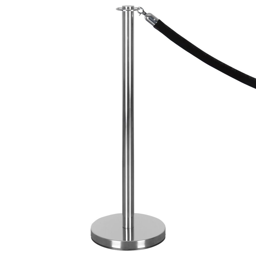 Rope Barriers - Chrome Posts & Black Velvet Rope - Buy Online